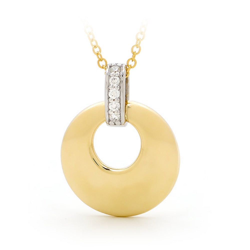 Matte Finish Yellow Gold With Diamond Set Bail – Kip Wilckens Jeweller